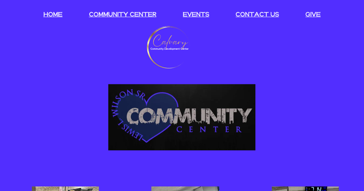 community center website page